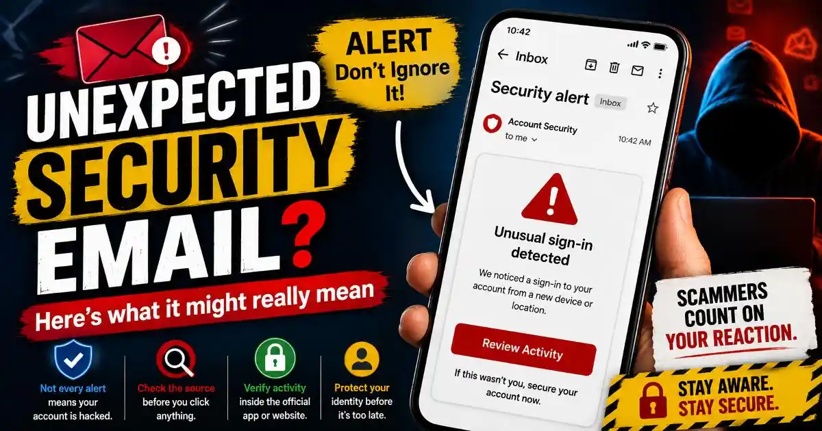 Why Some People Receive Security Emails They Never Expected